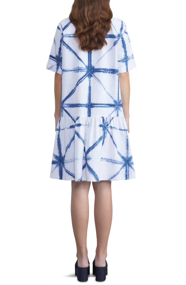Lafayette 148 New York Troy Sunburst Shibori Cotton Poplin Shirtdress ...