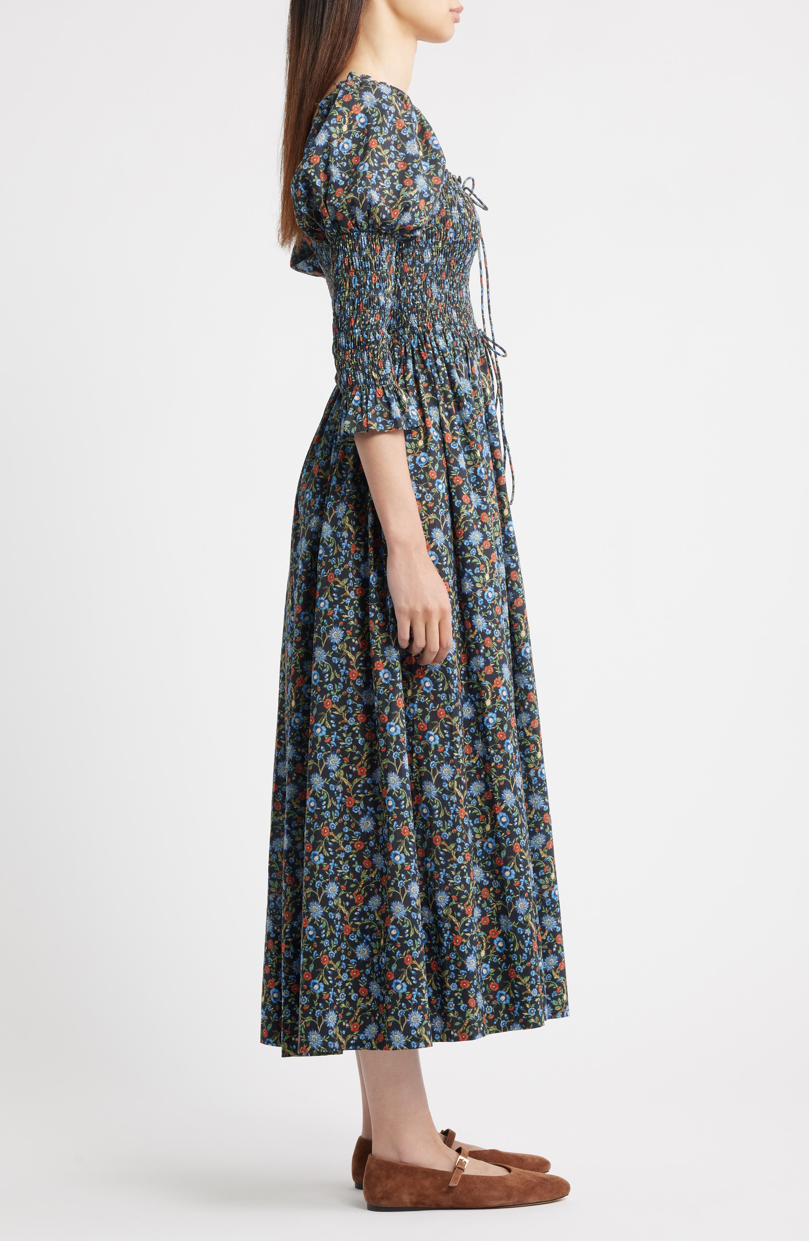 DÔEN Bijou Floral Midi Dress | Nordstrom
