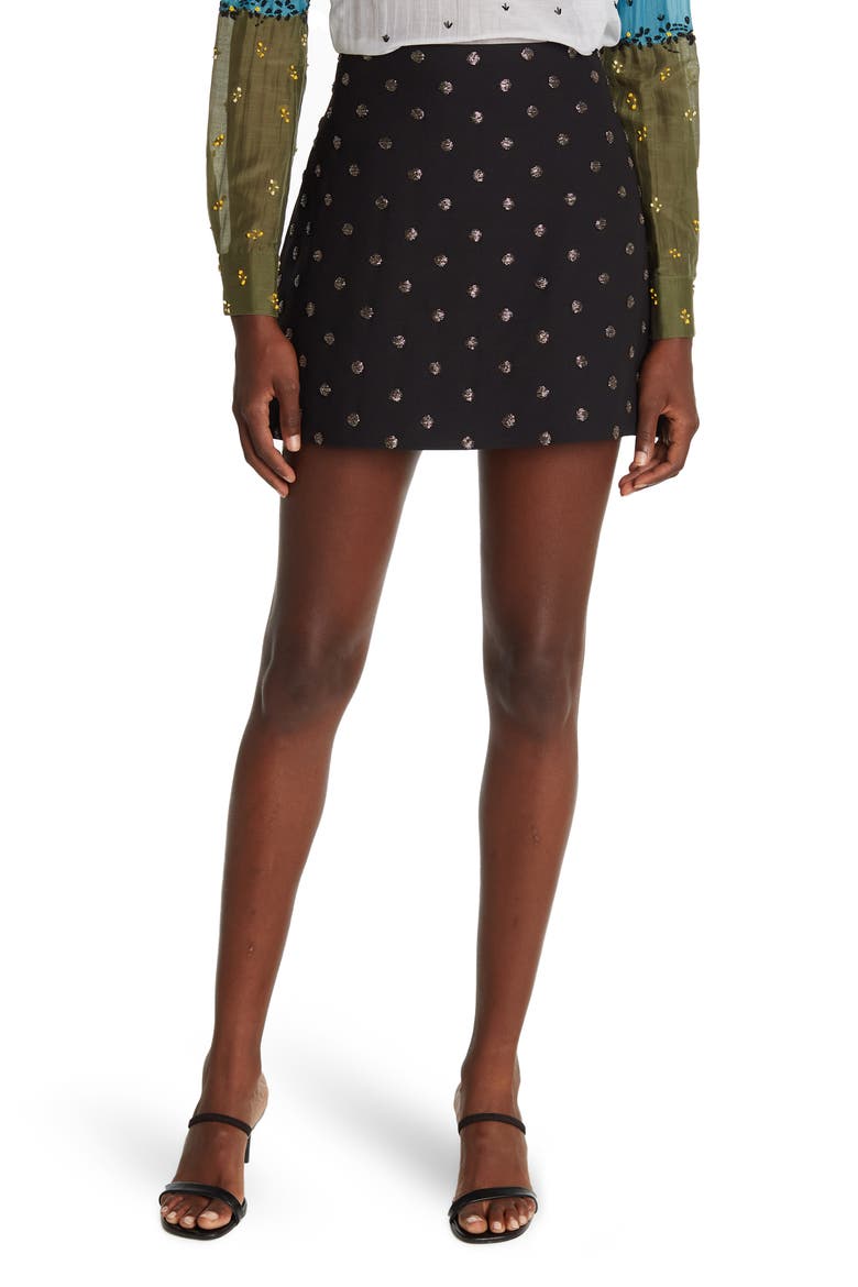 Metallic Dot Flared Mini Skirt (Women) | Nordstromrack
