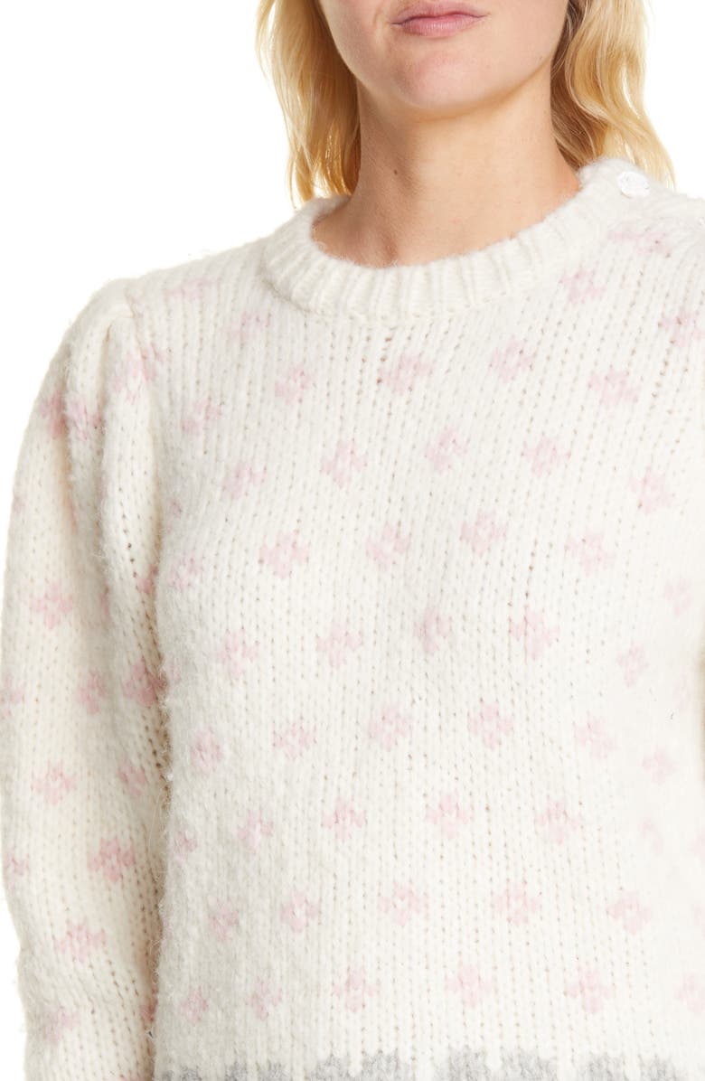 LoveShackFancy Rosie Intarsia Knit Pullover Sweater | Nordstrom