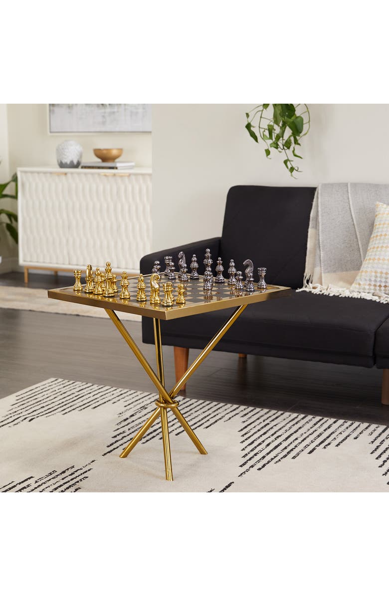 WILLOW ROW Goldtone Aluminum Table Chess Game Set | Nordstromrack