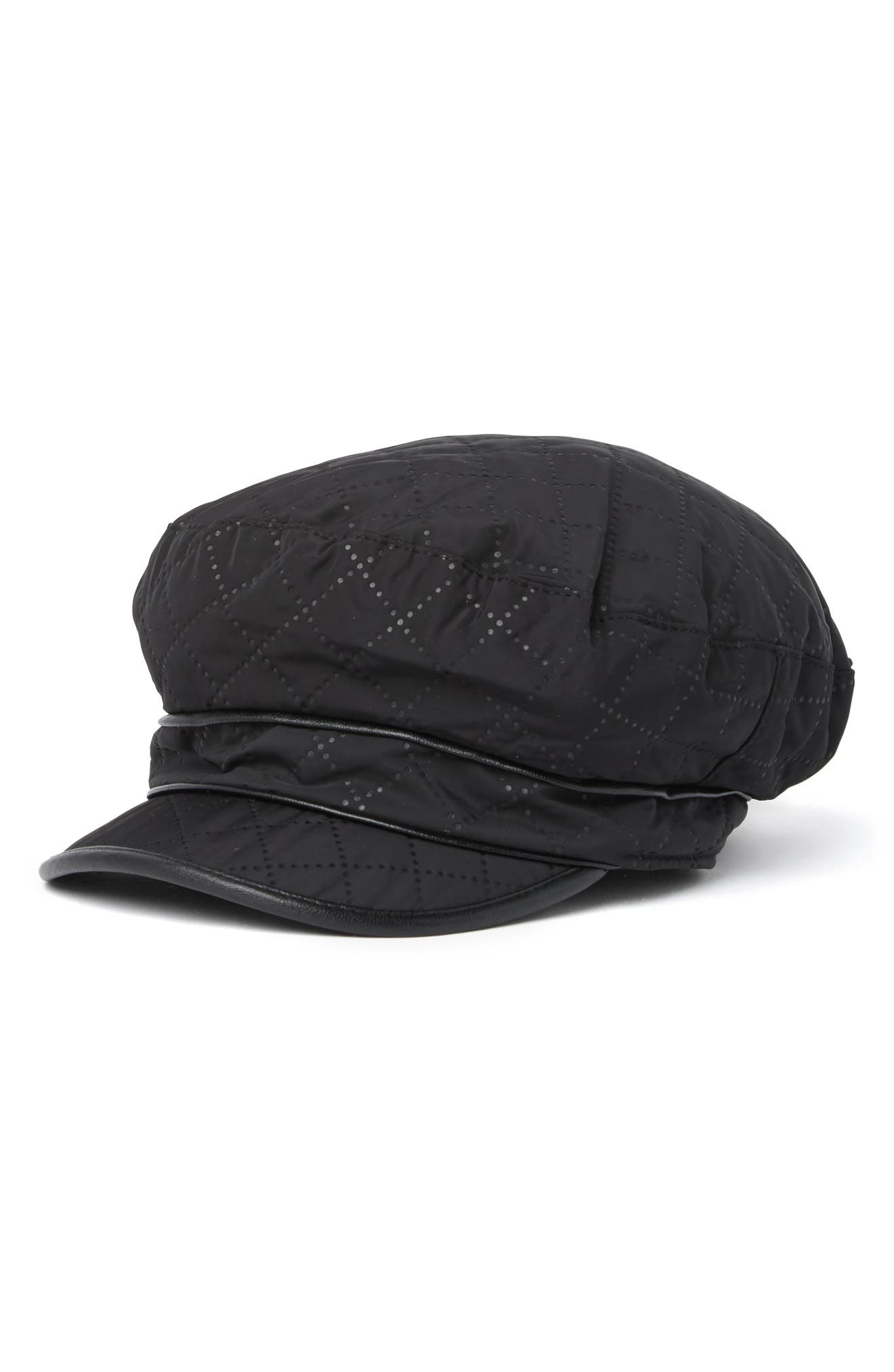 Vince Camuto Perforation Quilted Newsboy Cap | Nordstromrack
