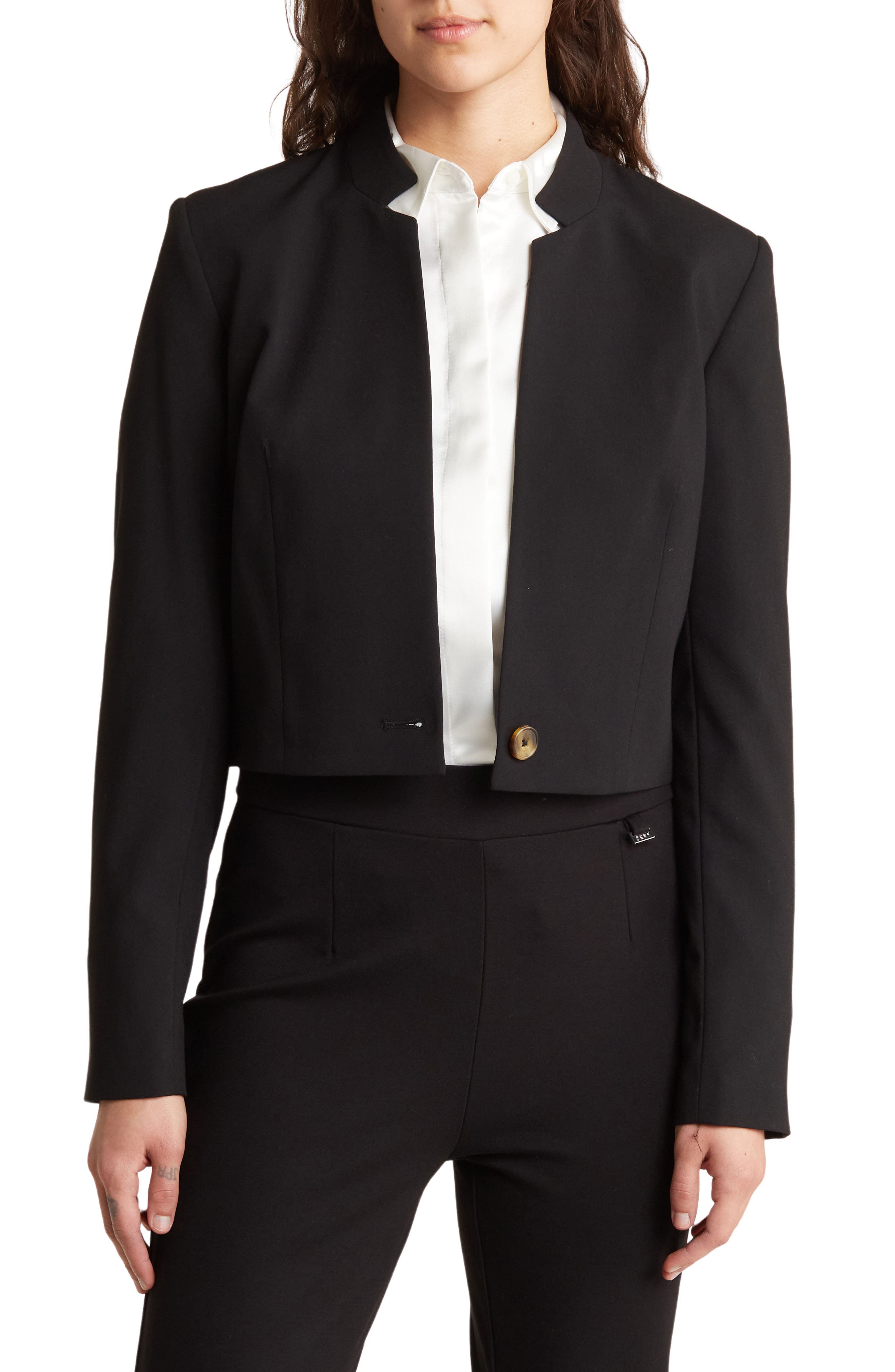 One-Button Crop Blazer (Women) | Nordstromrack