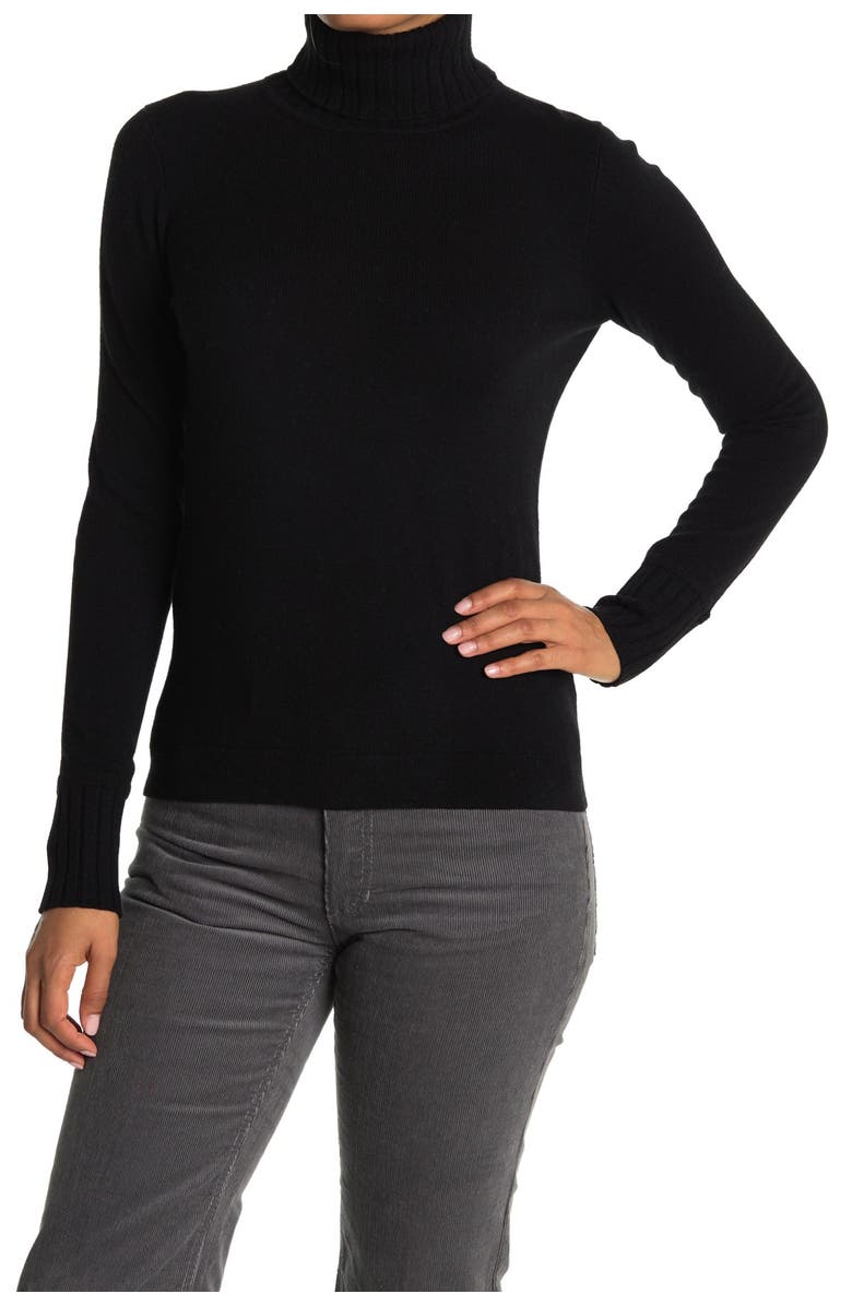 Kinross Cashmere Chunky Trim Turtleneck Top | Nordstromrack