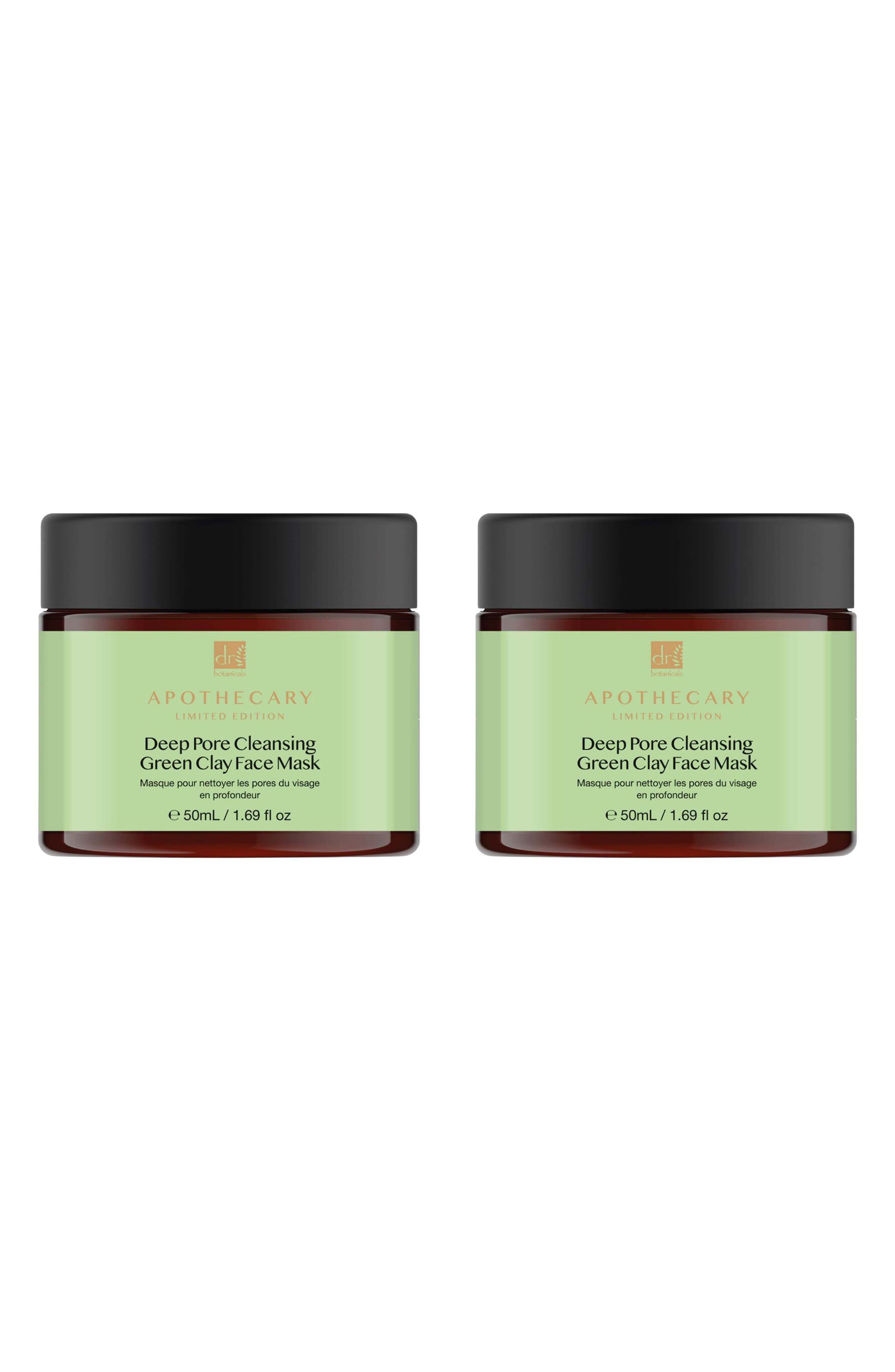 DR BOTANICALS Deep Pore Cleansing Green Clay Face Mask Duo | Nordstromrack