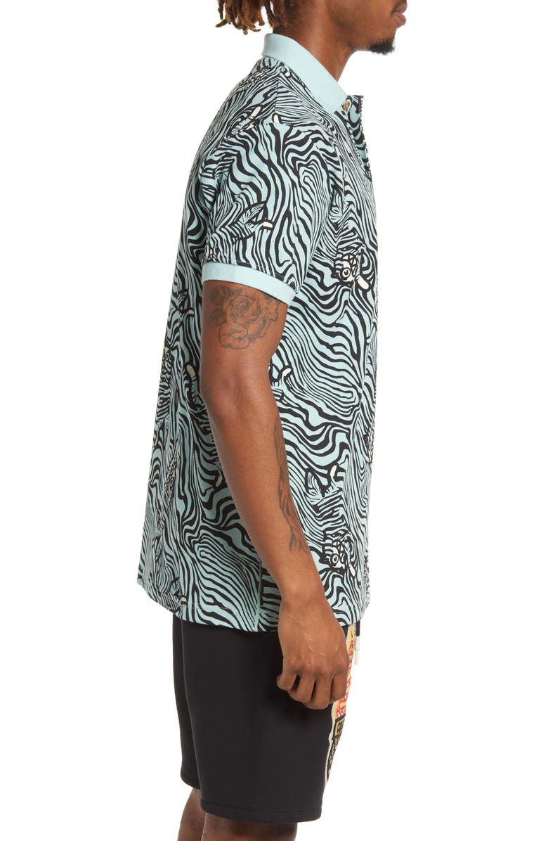 ICECREAM Men's Bengal Zebra Print Cotton Polo | Nordstromrack