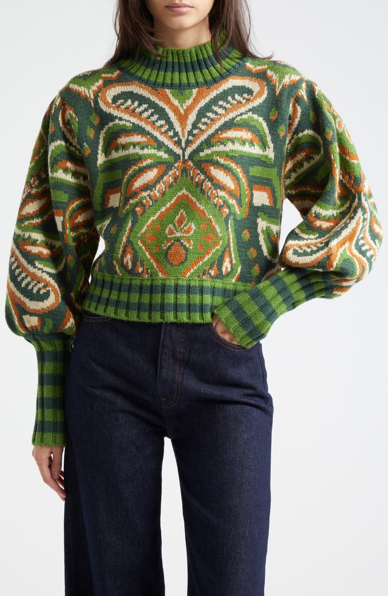 FARM Rio Pineapple Ikat Jacquard Sweater | Nordstromrack