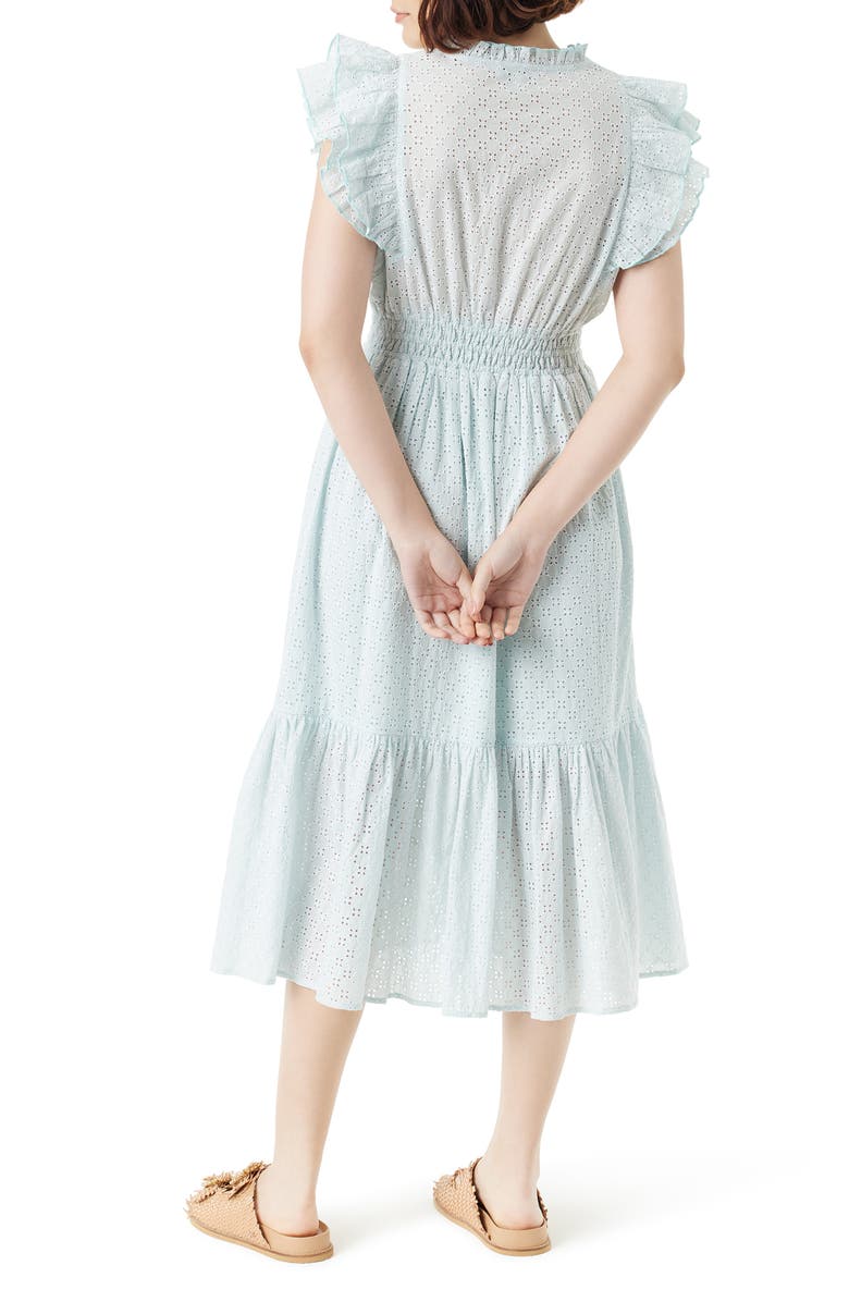 Sam Edelman Kenna Eyelet Ruffle Midi Dress | Nordstromrack