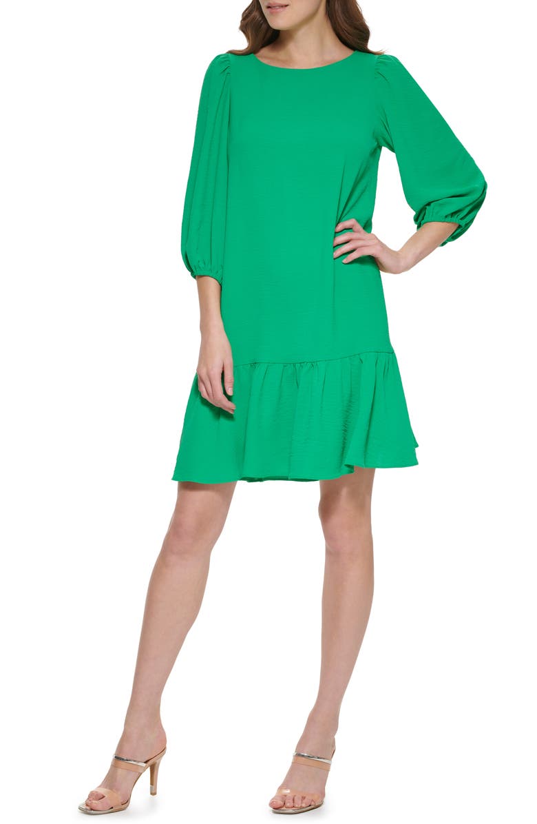 DKNY Balloon Sleeve Ruffle Minidress | Nordstromrack