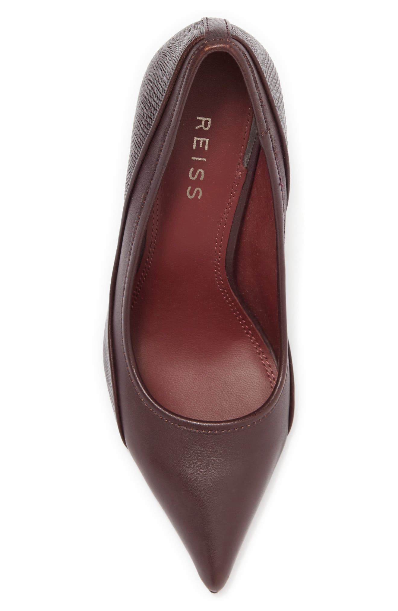 Reiss Maddy Snake Embossed Leather Stiletto Pump (Women) | Nordstromrack