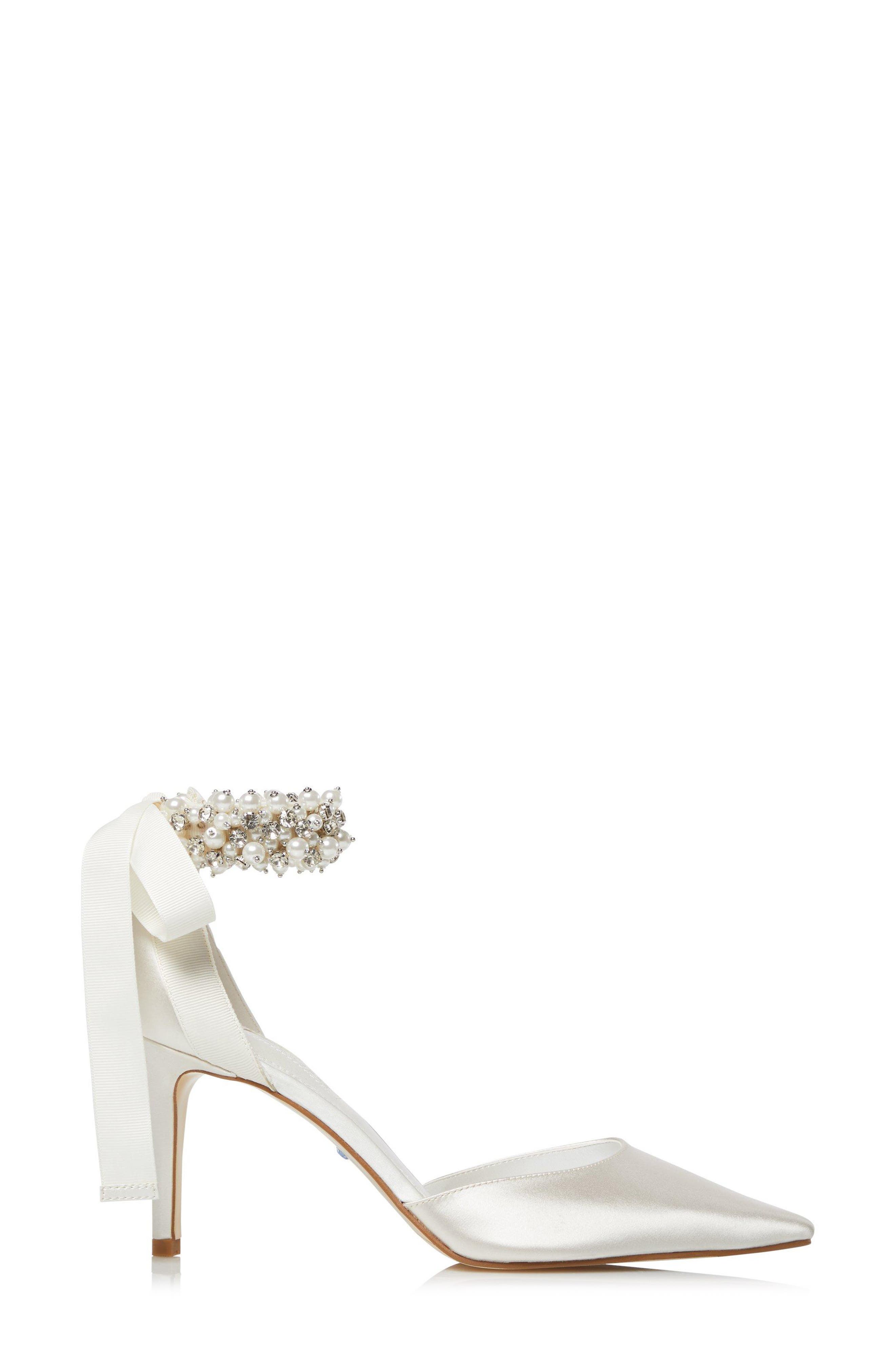 Dune London Clarettes Imitation Pearl Pointed Toe Pump (Women) | Nordstrom