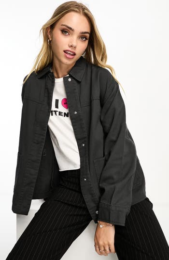 ASOS DESIGN Twill Shacket | Nordstrom
