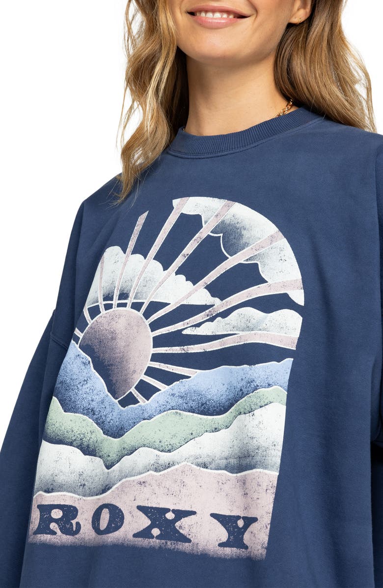 Roxy Lineup Oversize Crewneck Pullover | Nordstromrack