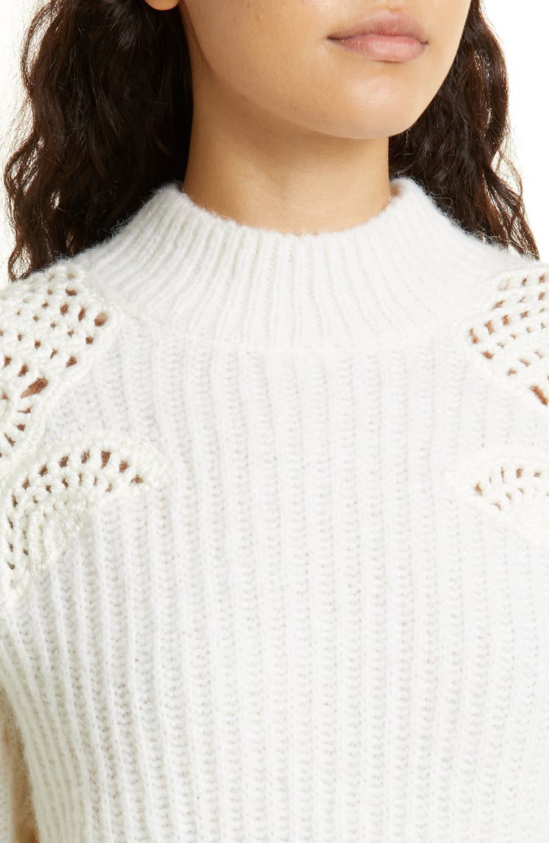 Vince Crochet Shell Accent Rib Sweater | Nordstromrack