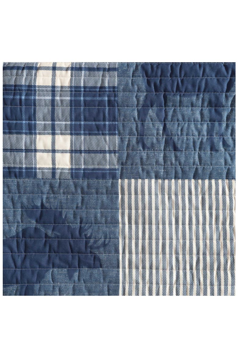 Moose Plaid Pinstripe Patchwork Reversible Quilt & Sham Set | Nordstromrack
