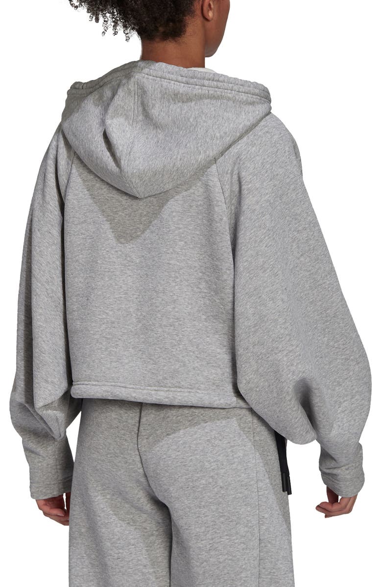 adidas Studio Lounge Fleece Crop Hoodie | Nordstrom
