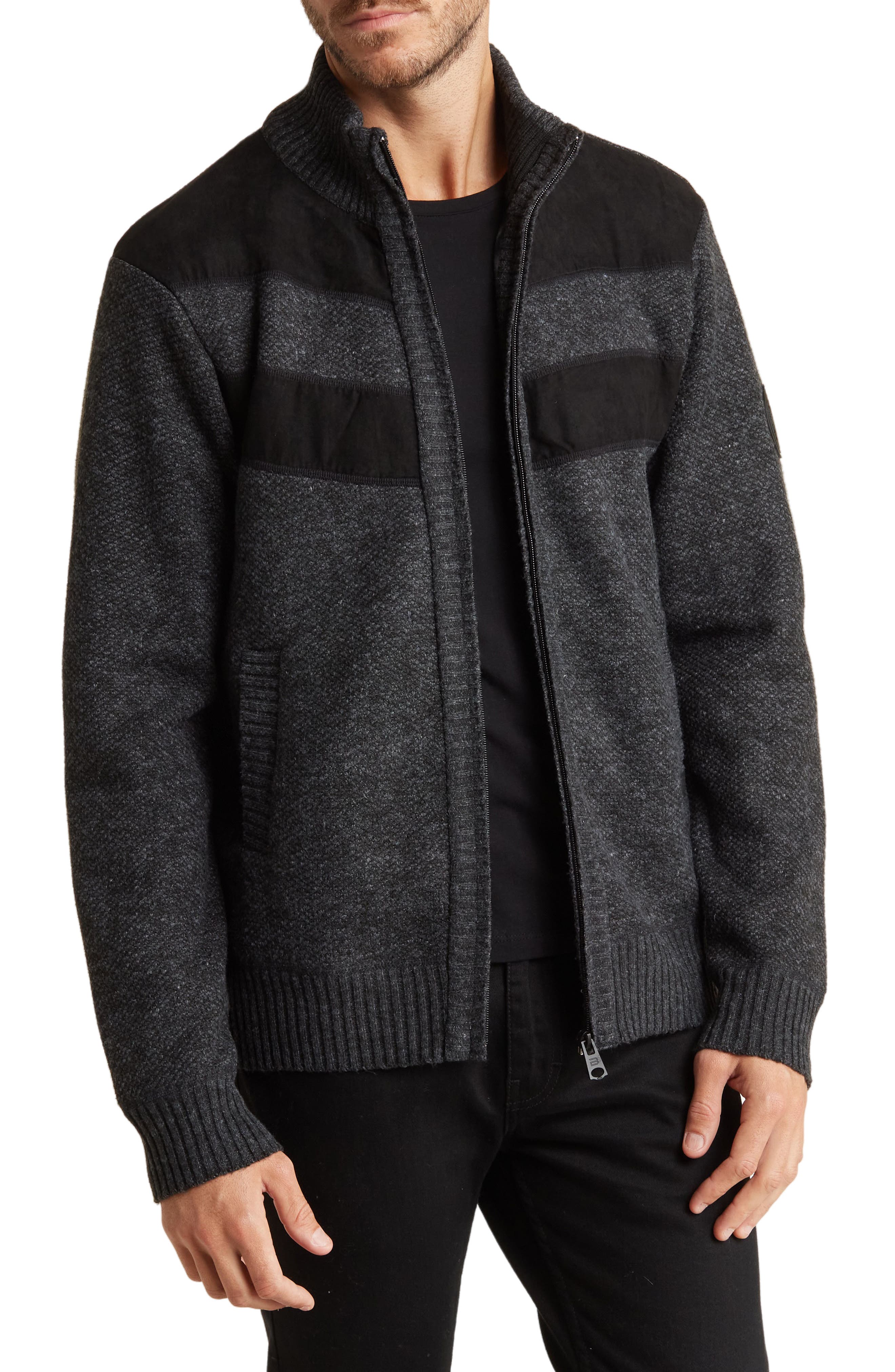 Buffalo Jeans Westony Zip Front Knit Jacket | Nordstromrack