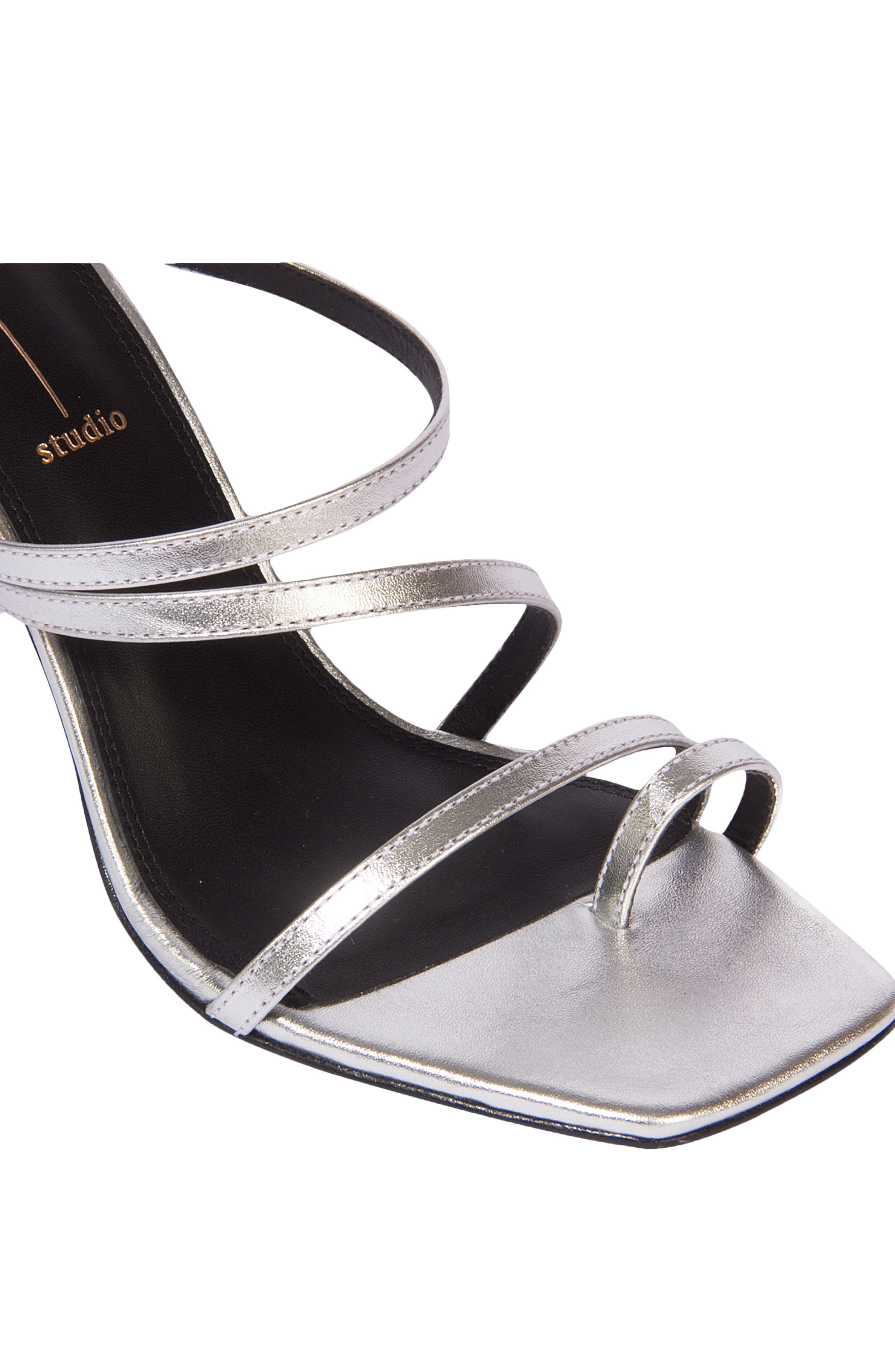 Black Suede Studio Cindy Strappy Sandal (Women) | Nordstrom
