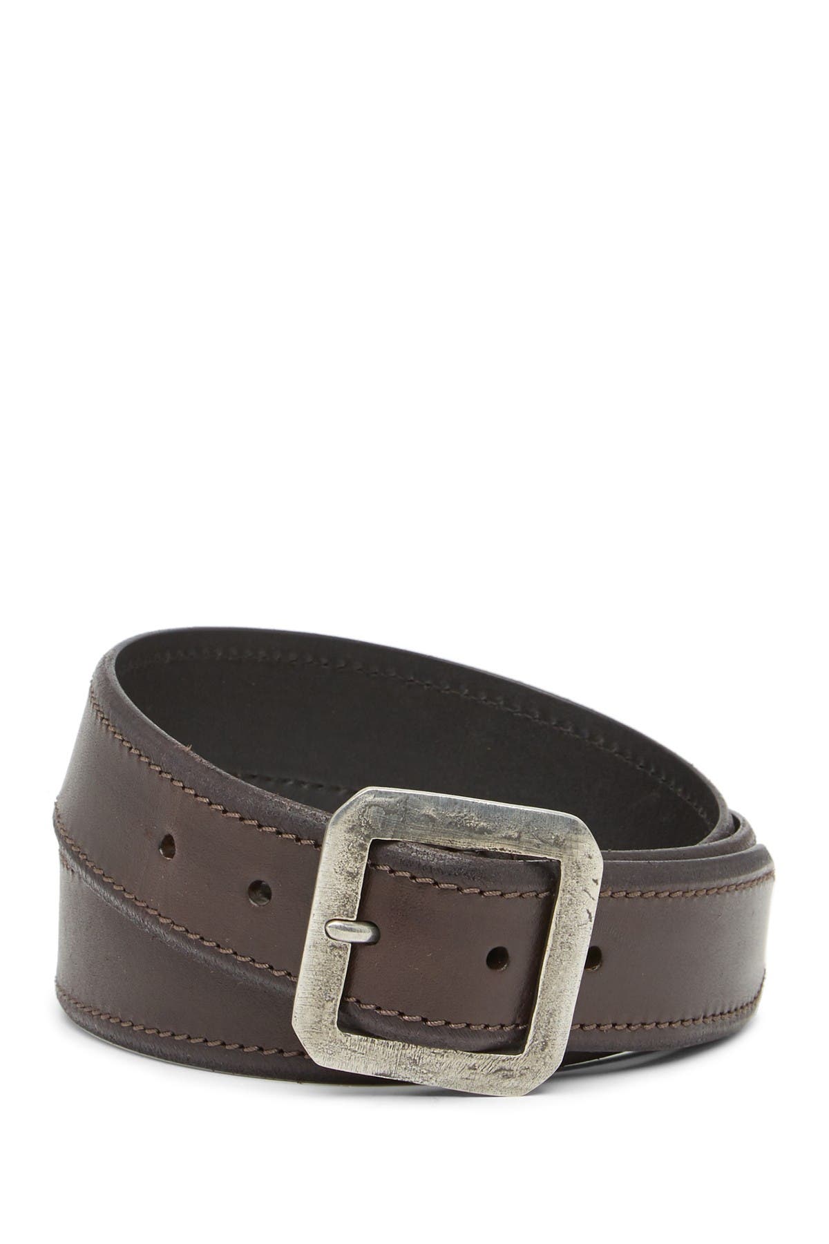 John Varvatos Leather Square Buckle Belt | Nordstromrack