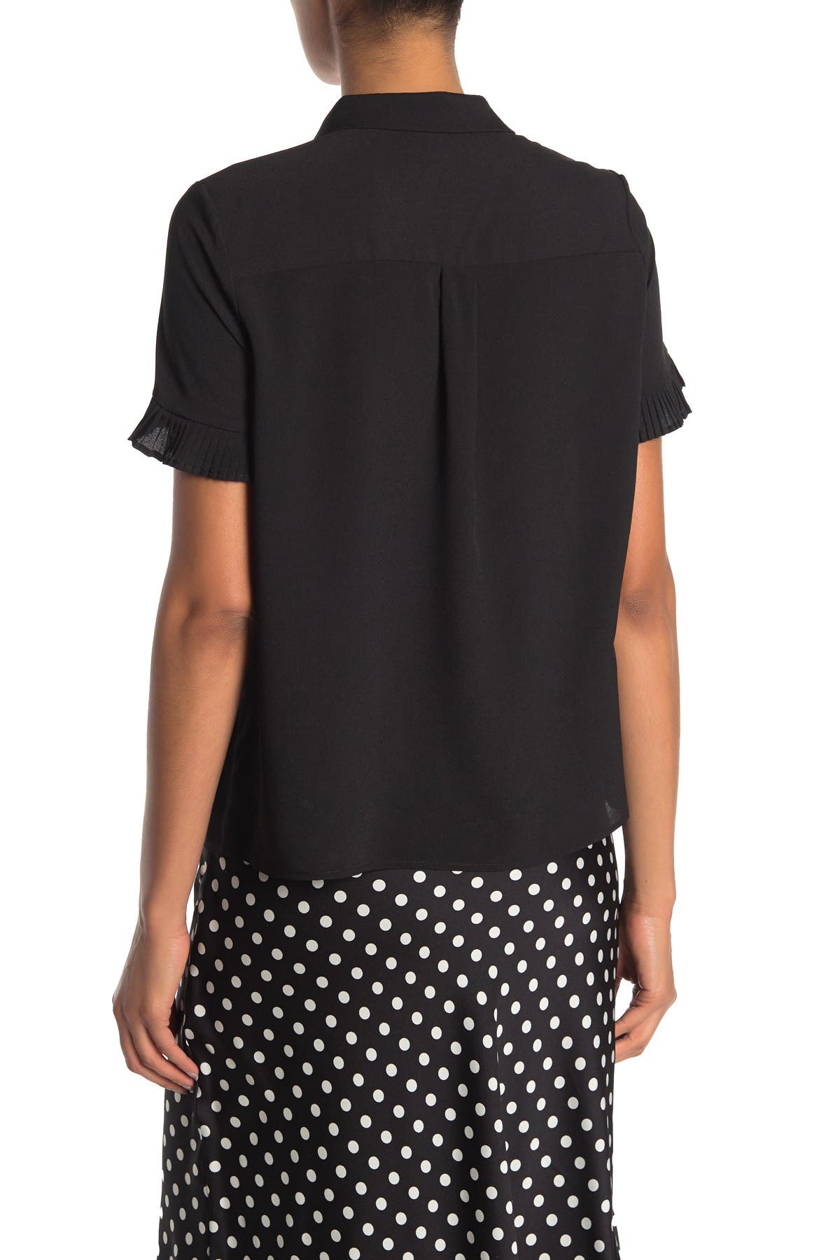 Catherine Catherine Malandrino Short Sleeve Convertible Polo Shirt ...