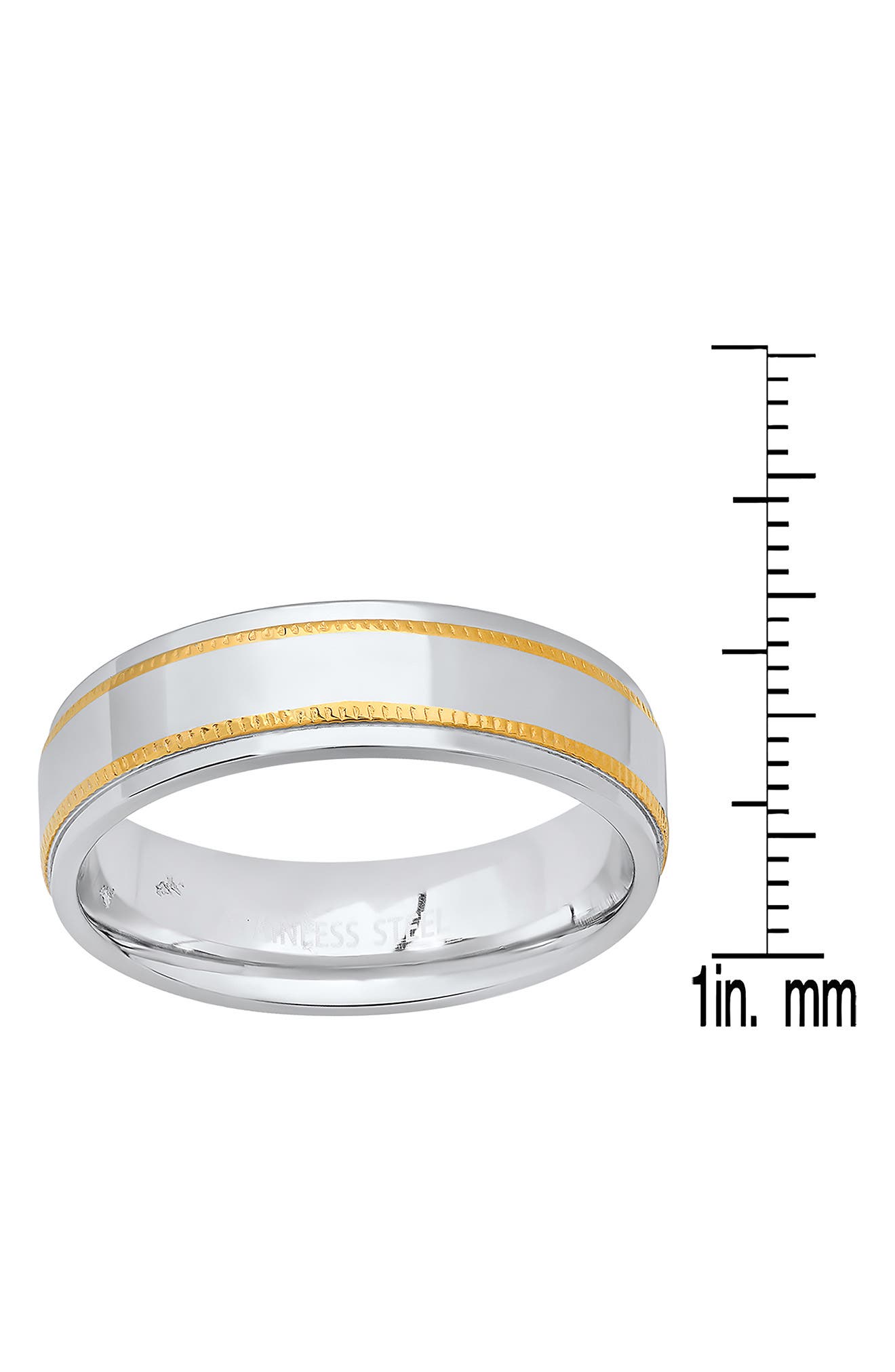 HMY JEWELRY Men's Two-Tone Band Ring | Nordstromrack