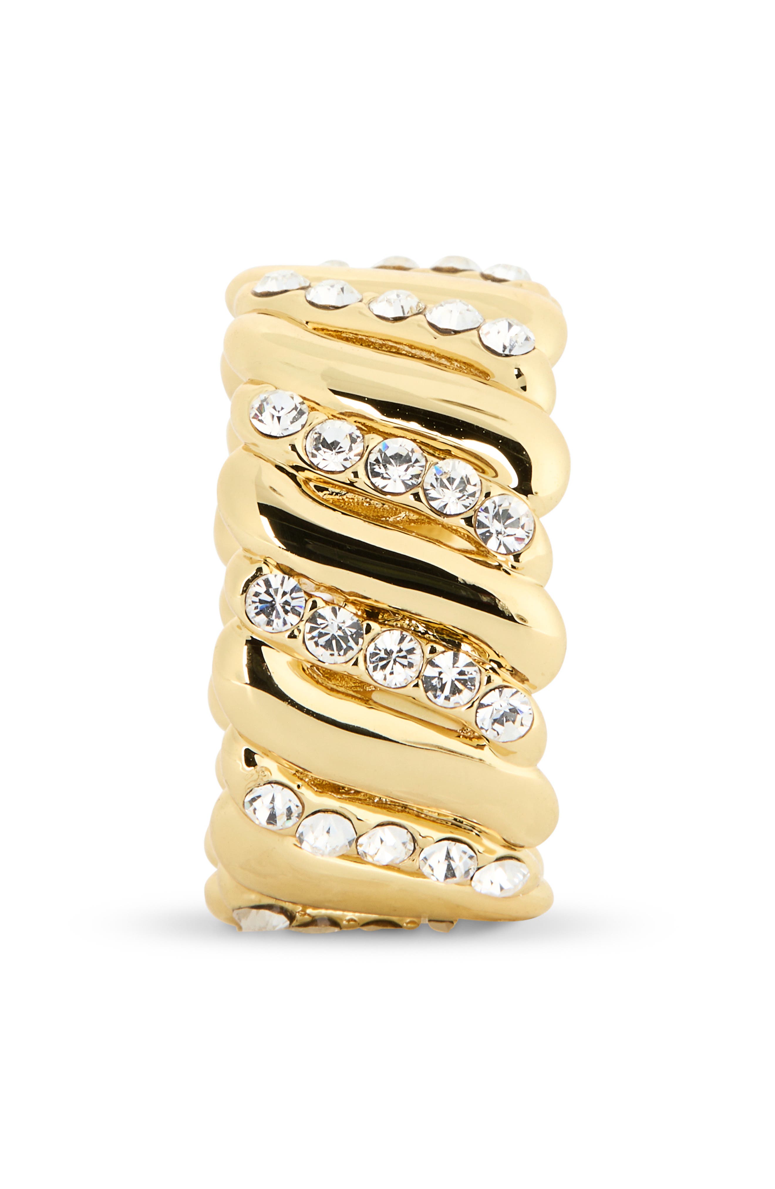Covet CZ Pavé Wavy Band Ring | Nordstromrack