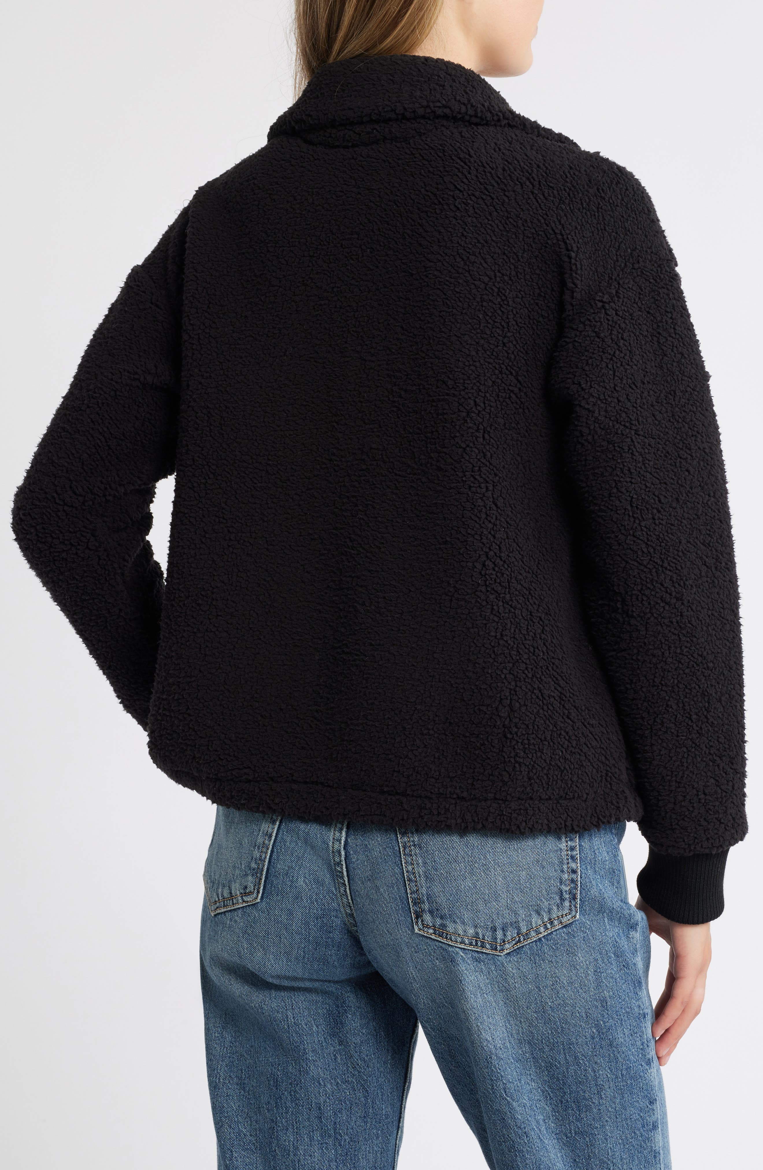 Caslon® Brushed Fleece Jacket | Nordstromrack