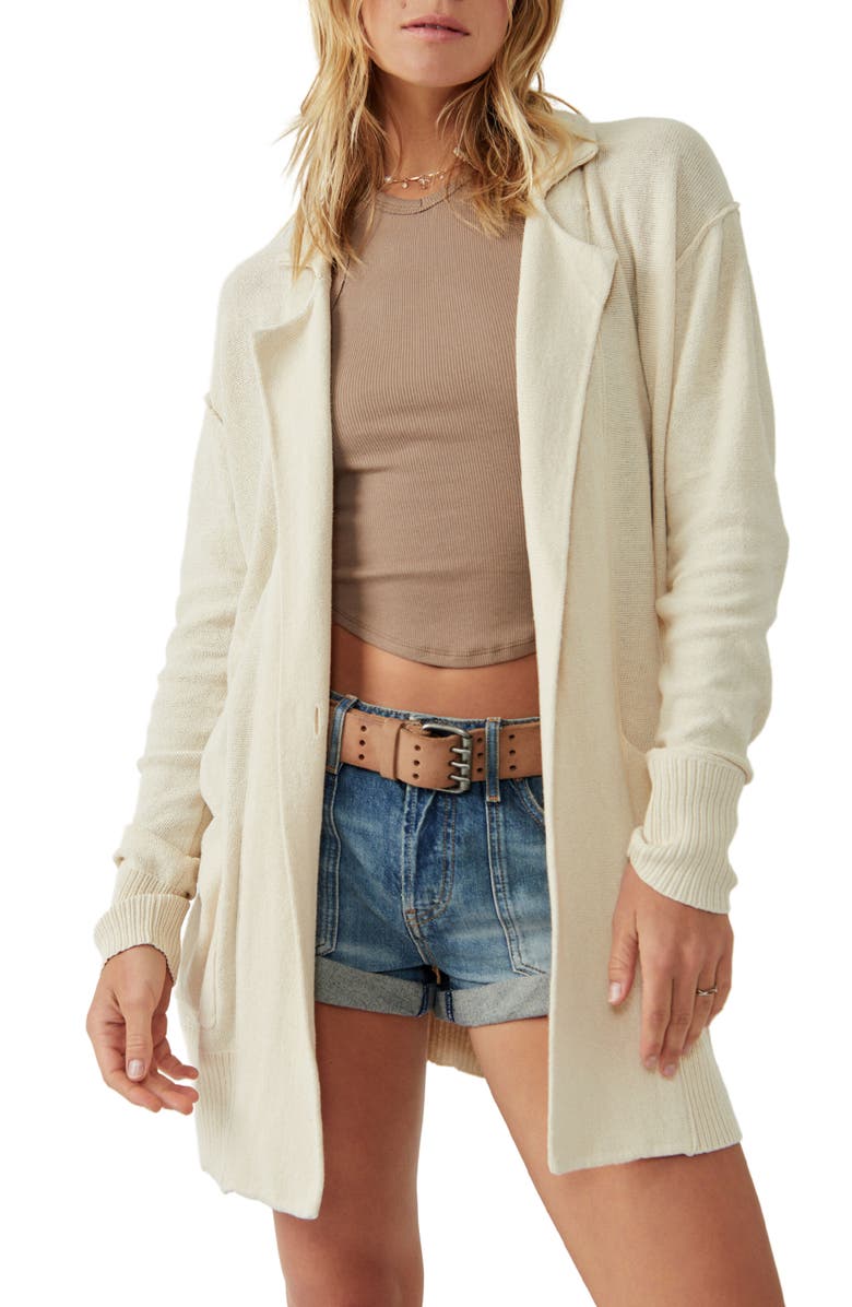 Free People Desert Recycled Cotton Knit Blazer | Nordstrom