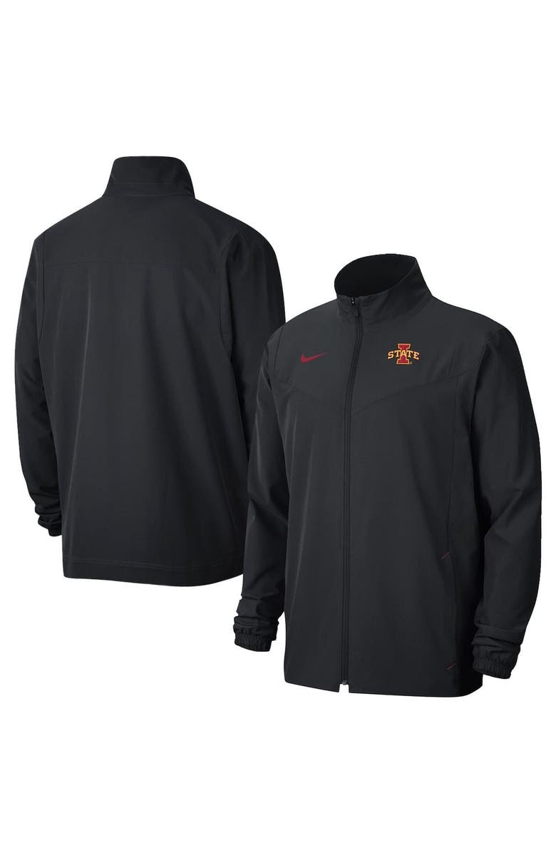 Nike Men's Nike Black Iowa State Cyclones 2021 Sideline Full-Zip Jacket ...