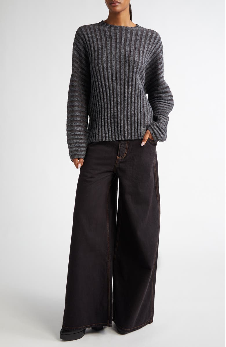 Eckhaus Latta Keyboard Stripe Merino Wool Sweater | Nordstromrack