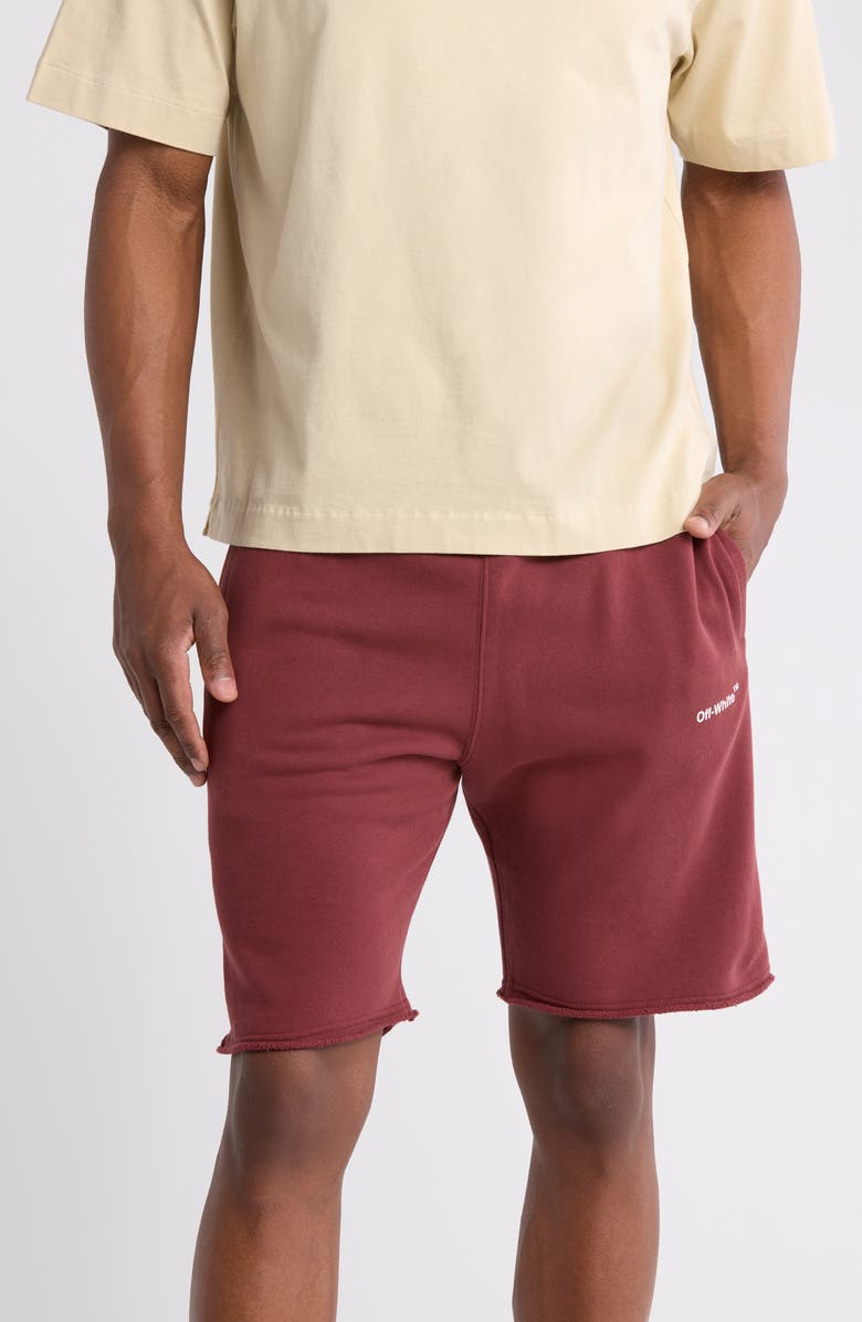 Off-White Diagonal Helvetica Cotton Sweat Shorts | Nordstromrack