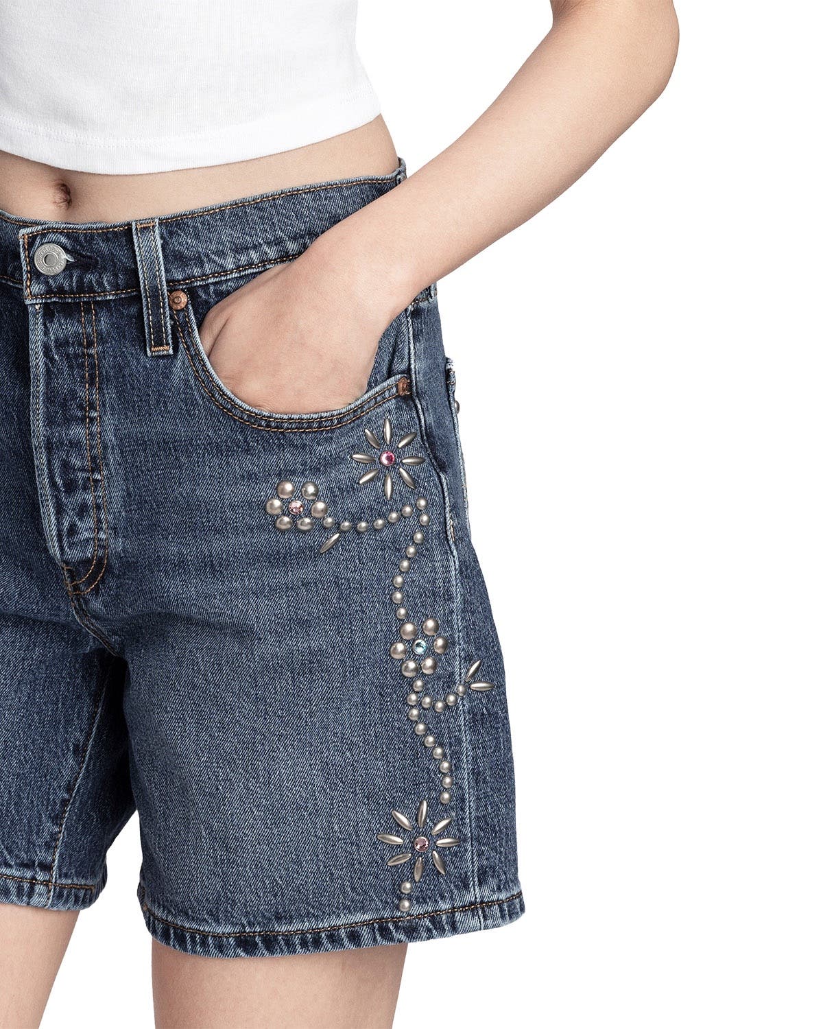 Anna Sui Studded Shorts | Nordstrom