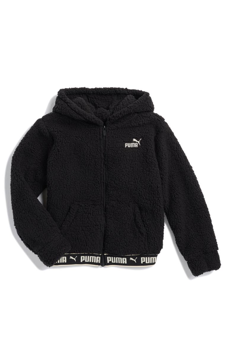 PUMA Kids' Vibe Check Pack Faux Shearling Zip Hoodie | Nordstromrack