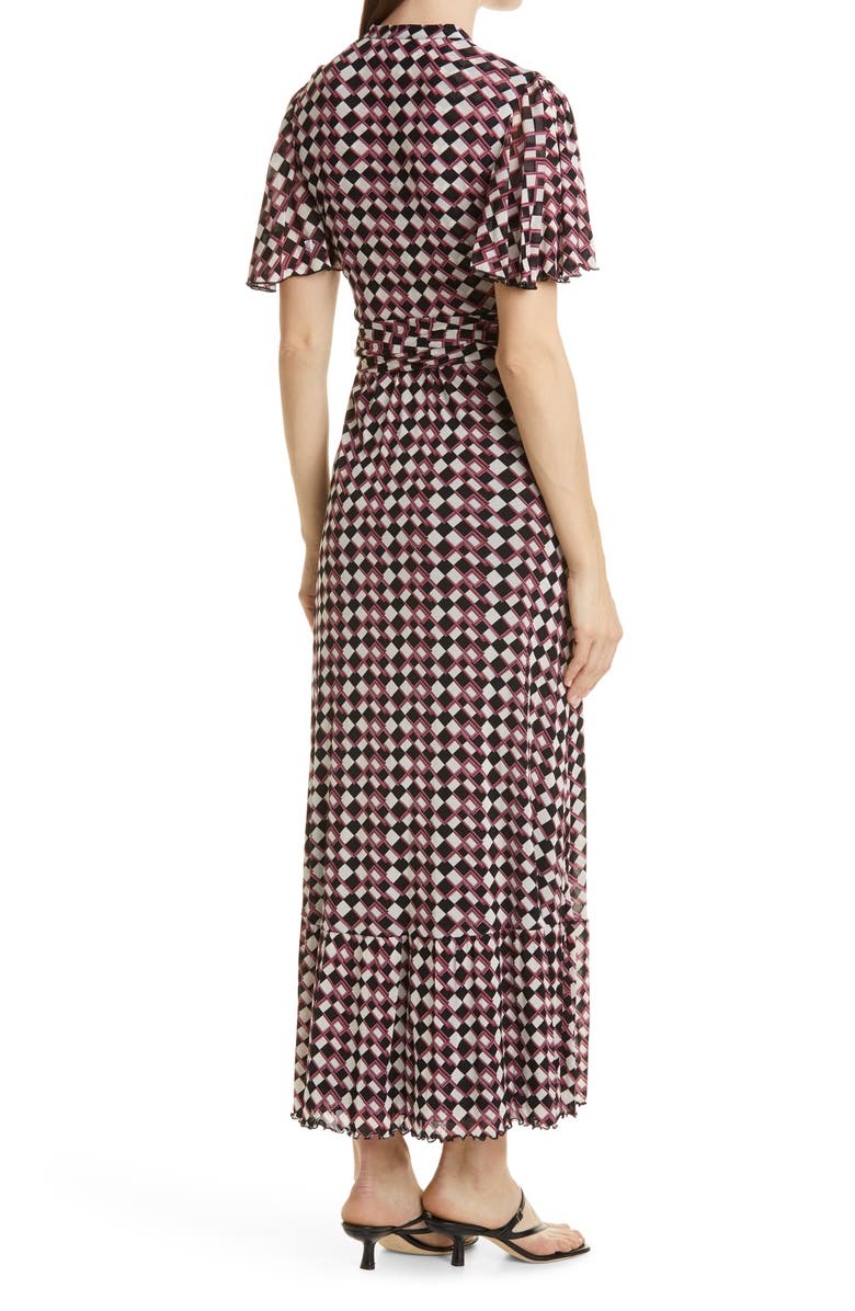 Diane von Furstenberg DVF Alison Flutter Sleeve Maxi Dress | Nordstromrack