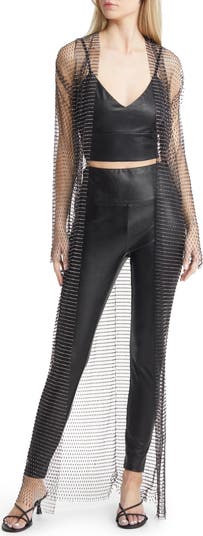 AZALEA WANG Beaded Mesh Duster | Nordstrom