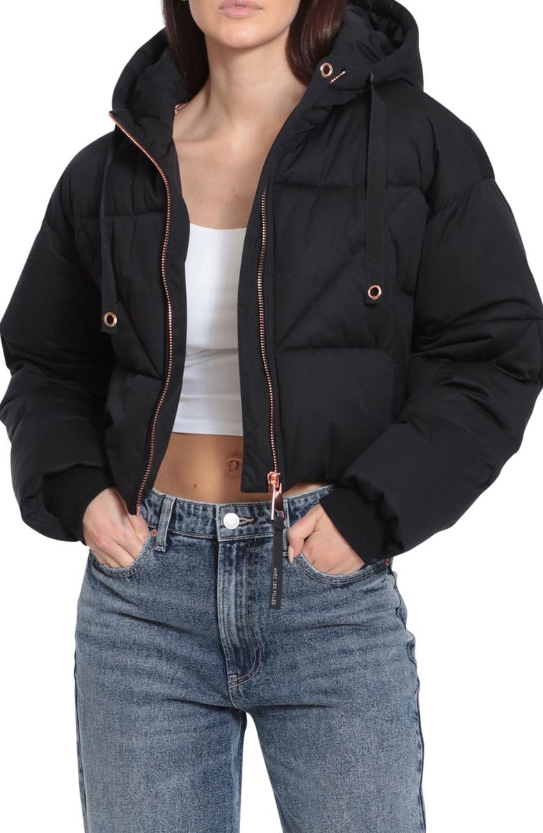 Avec Les Filles Thermal Puff™ Cropped Water Resistant Puffer Jacket ...