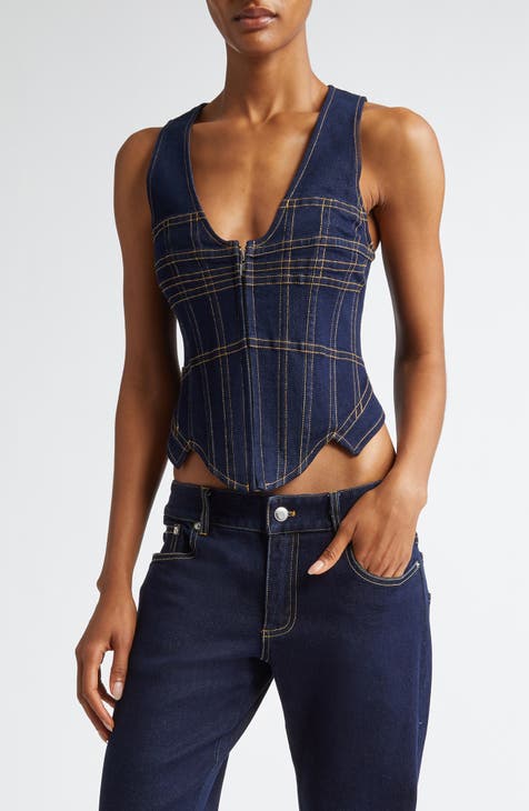 Women's Denim Corset Tops & Bustiers | Nordstrom