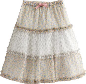 Mini Boden Kids' Floral Tiered Tull Skirt | Nordstromrack