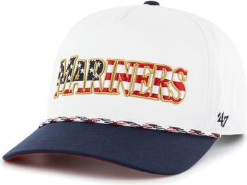 '47 Men's '47 White Seattle Mariners Flag Script Hitch Snapback Hat ...