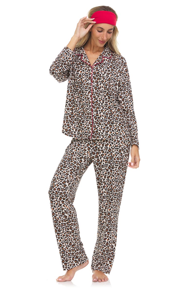 Flora Nikrooz Jennifer Leopard Print Pajama Set | Nordstromrack
