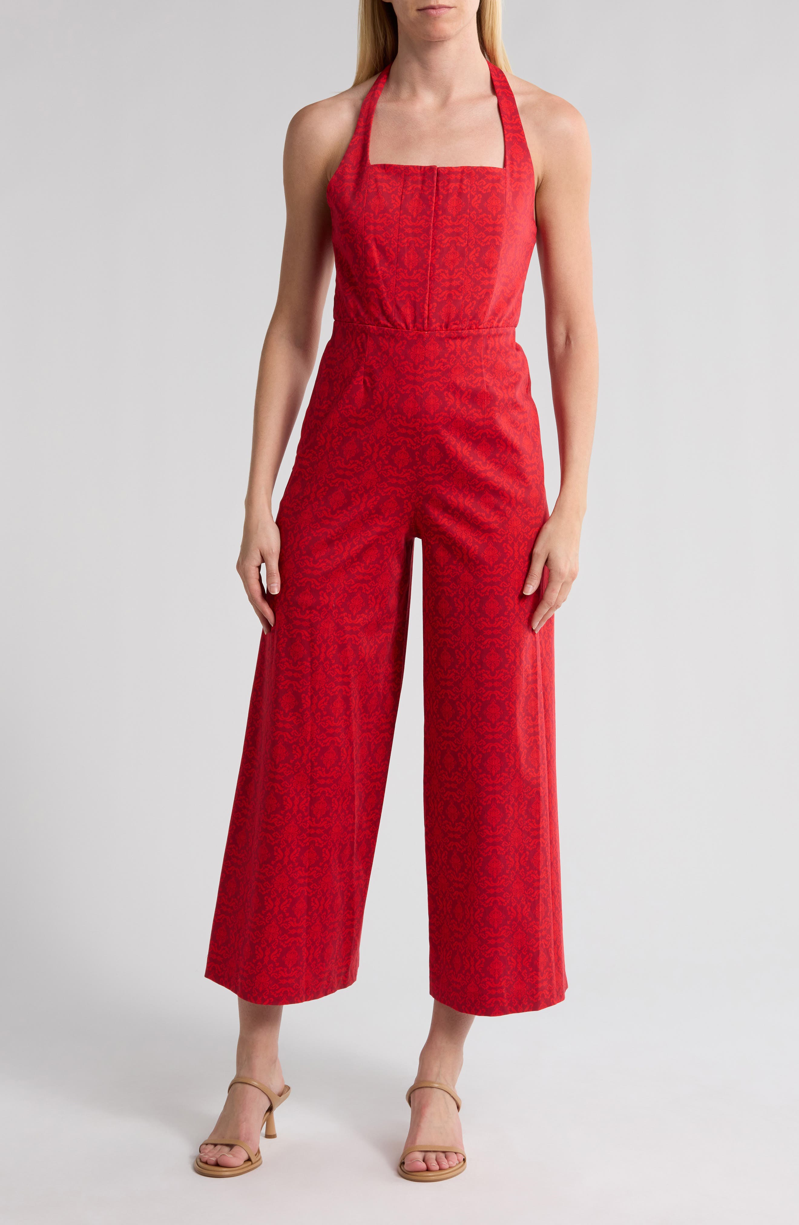 Alice + Olivia Aida Ankle Halter Jumpsuit | Nordstromrack