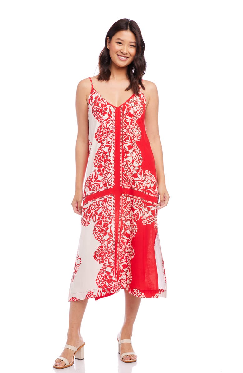 Karen Kane Floral Print Midi Slipdress | Nordstromrack