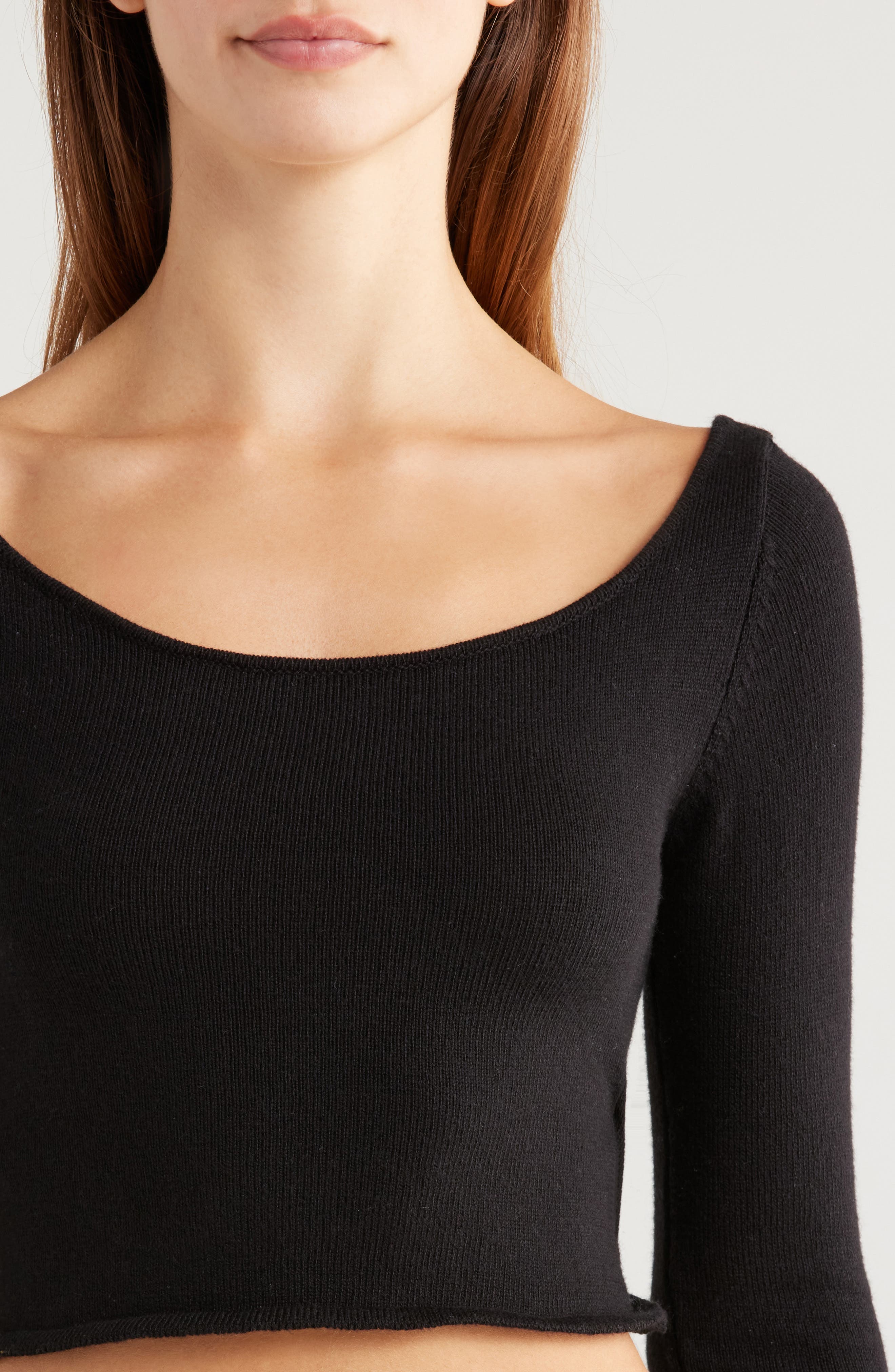 Florence by Mills Cross Back Crop Sweater | Nordstrom