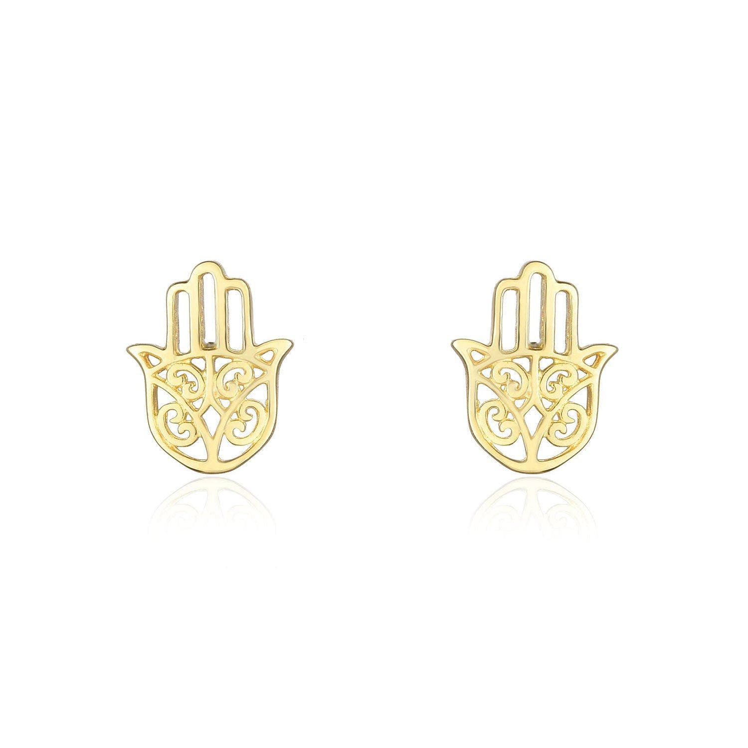 The Lovery Fine Jewelry Gold Hamsa Stud Earrings | Nordstrom