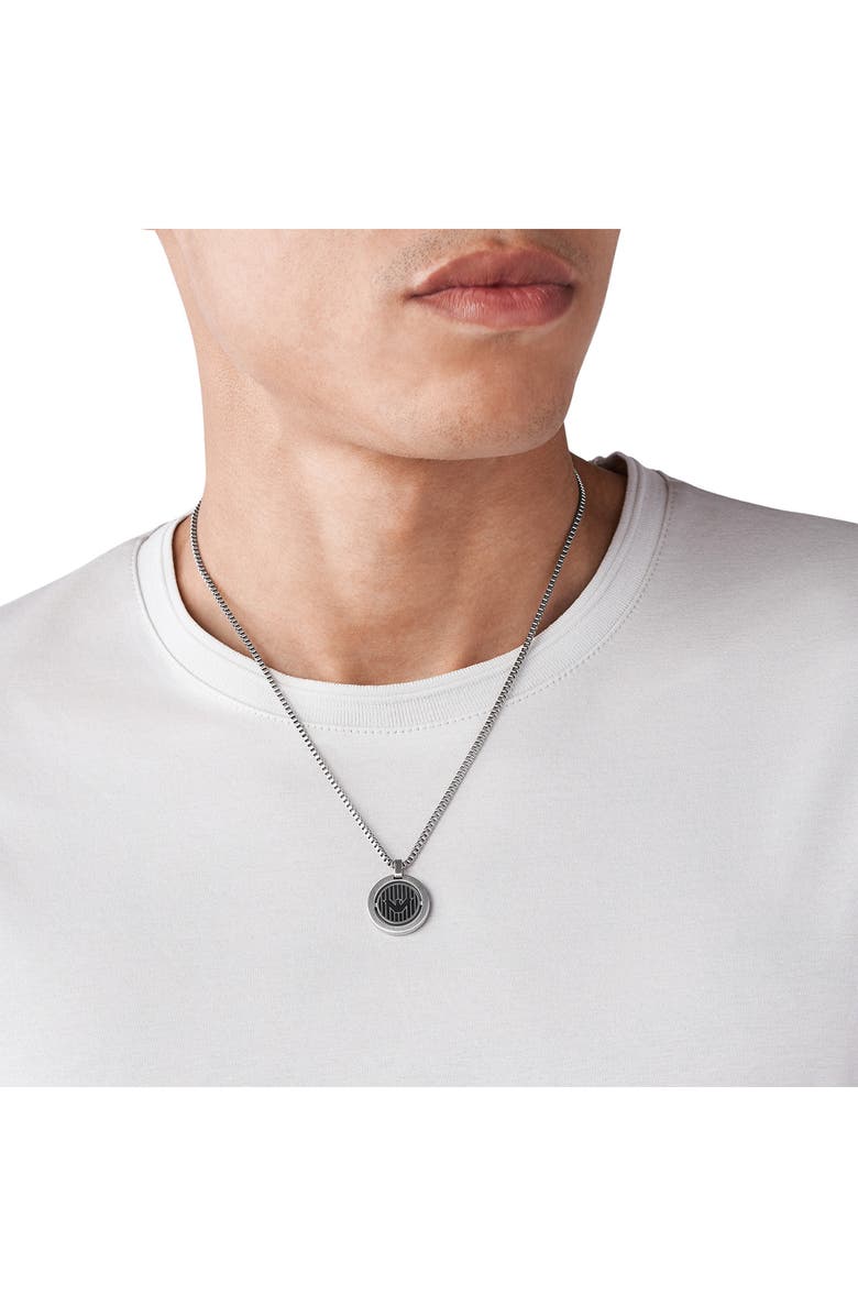 Emporio Armani Logo Circle Pendant Necklace | Nordstromrack
