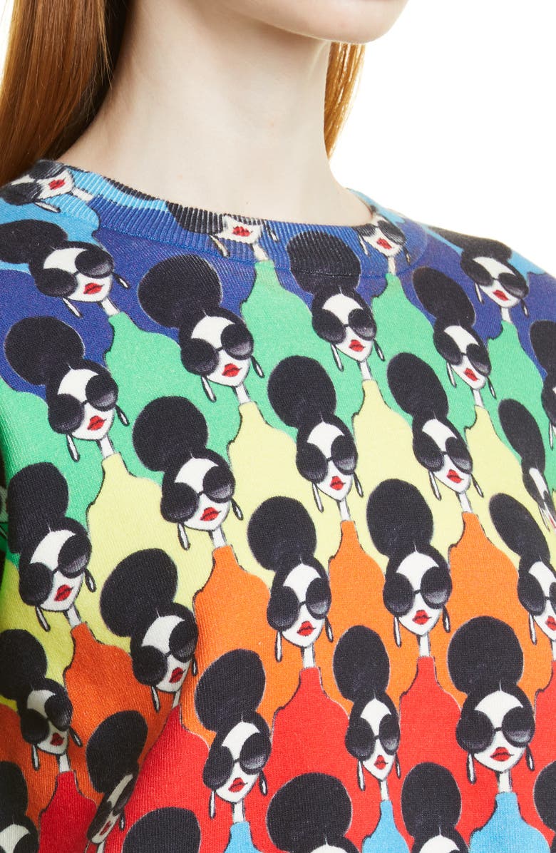 Alice + Olivia Gleeson Print Crewneck Sweater | Nordstromrack