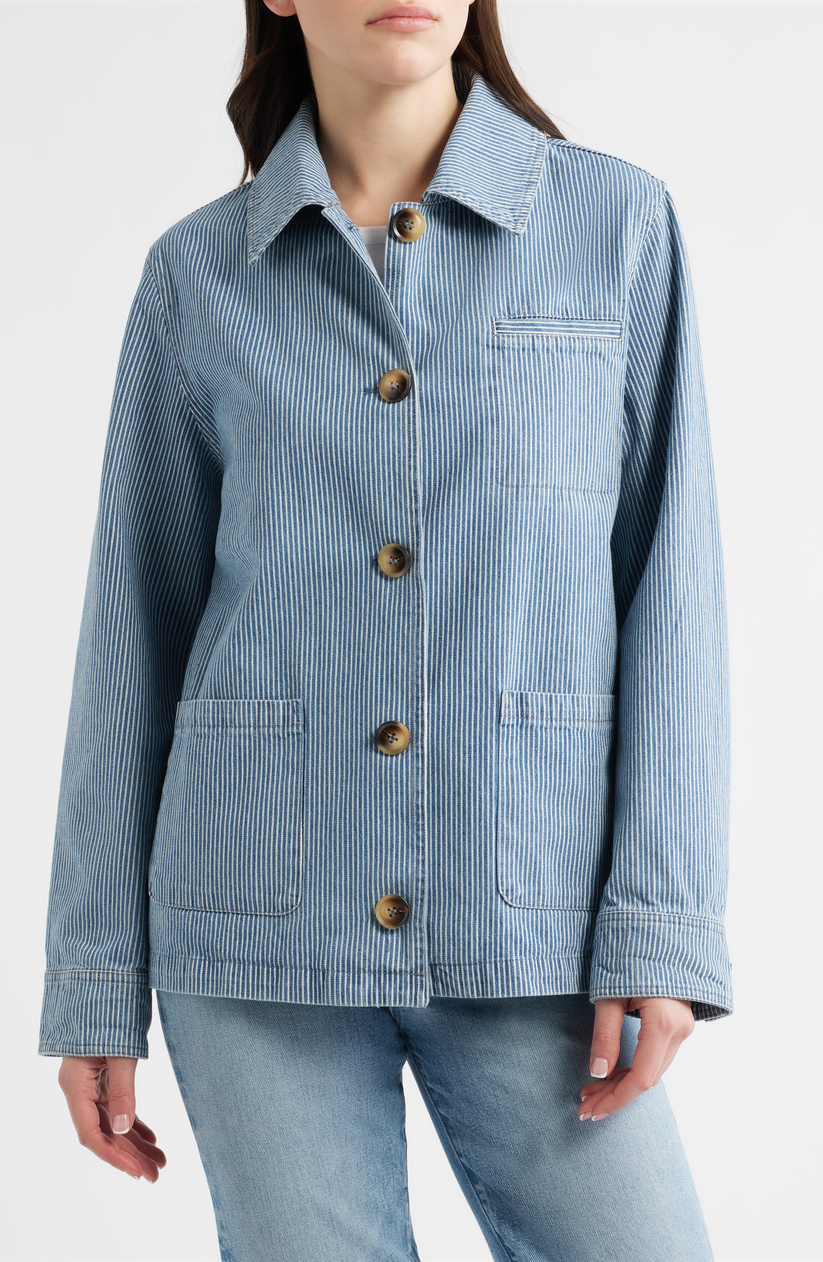Bernardo Stripe Denim Jacket | Nordstromrack