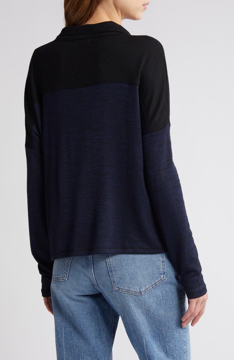 rag & bone The Long Sleeve Knit Zip Polo | Nordstromrack