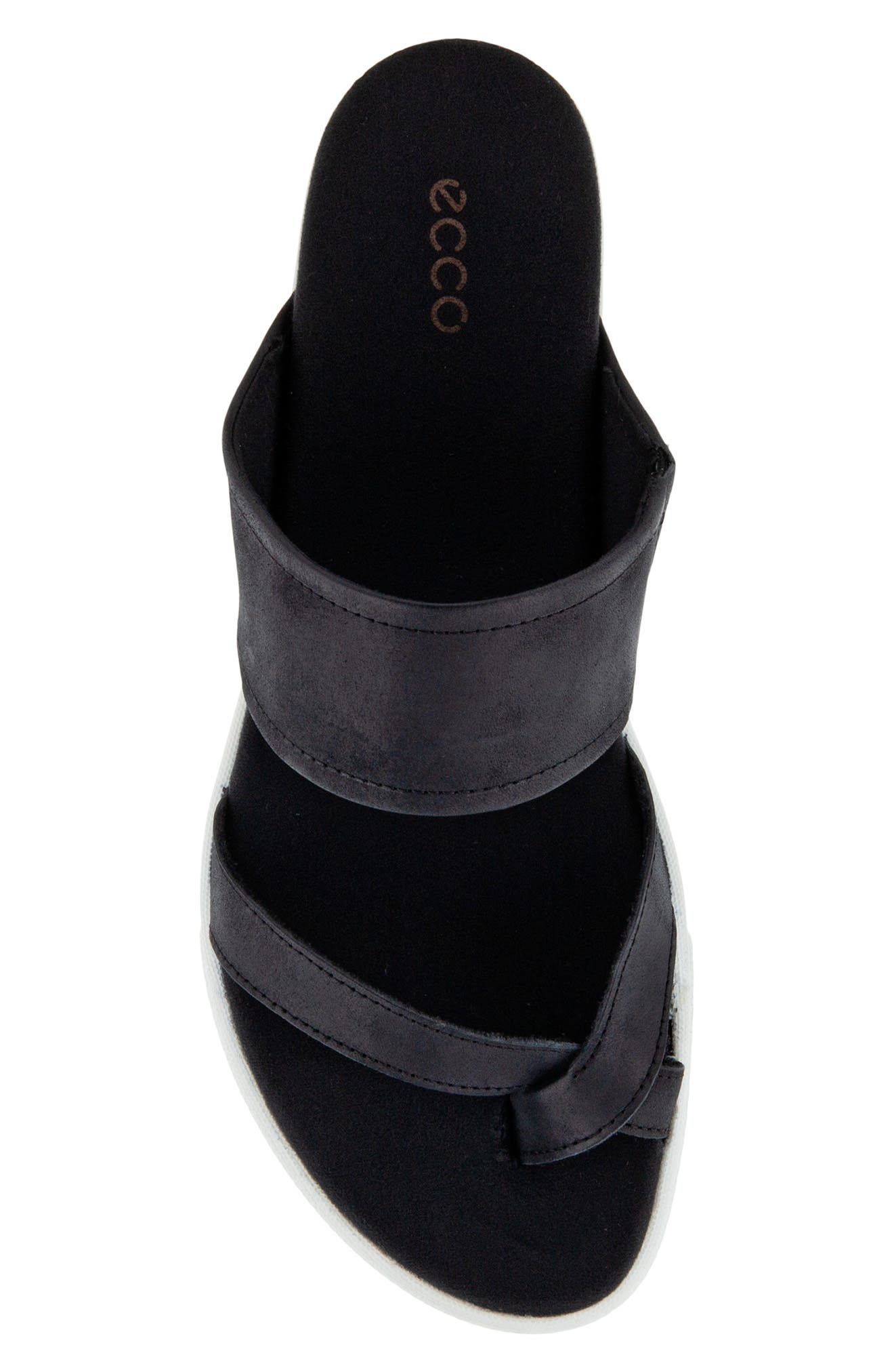 ECCO Damara Toe Loop Leather Slide Sandal (Women) | Nordstromrack