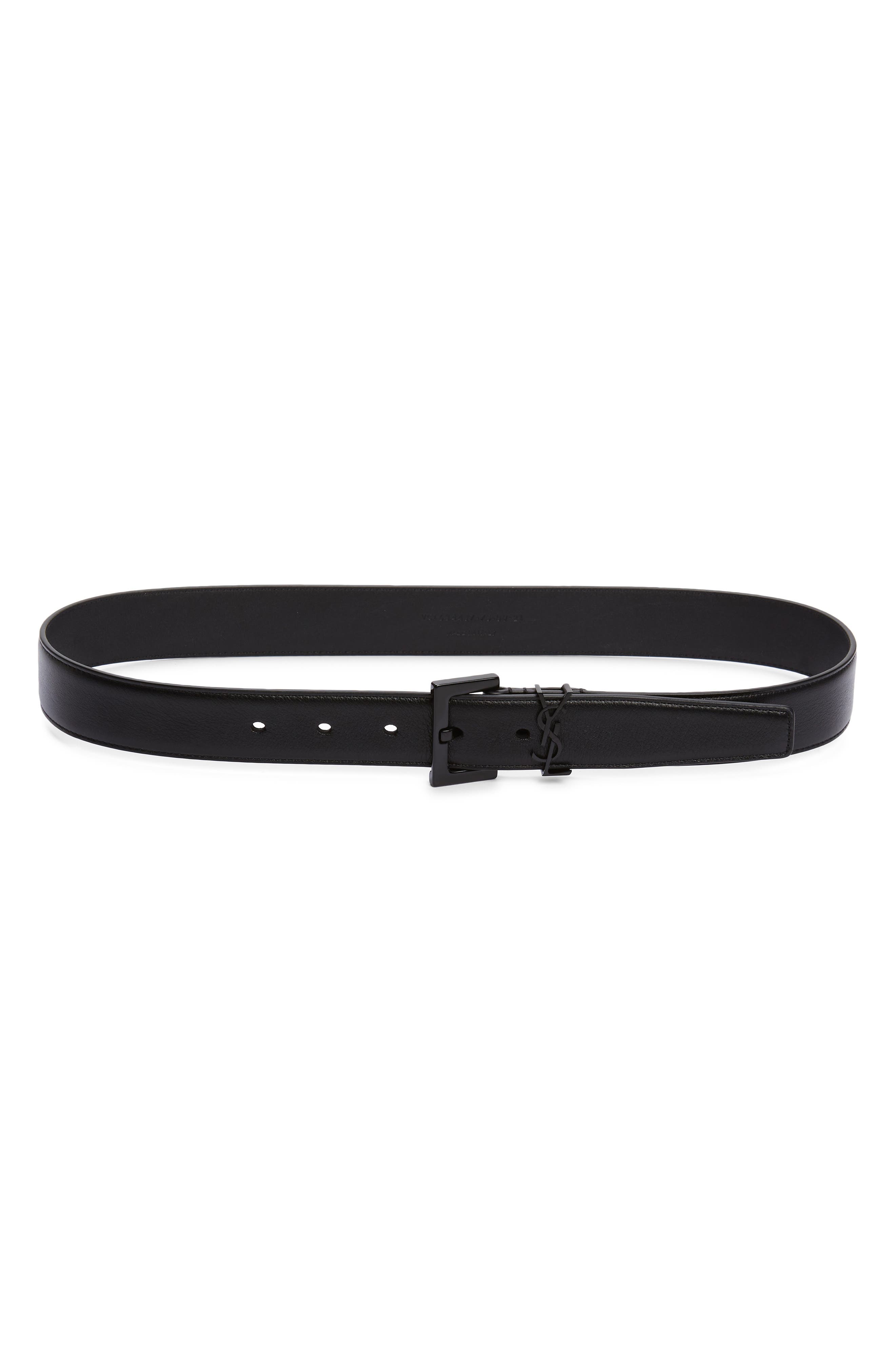 Saint Laurent YSL Monogram Leather Belt | Nordstrom